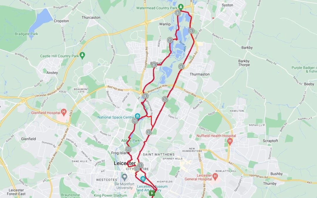 Our existing 2022 routes - Leicester Half Marathon
